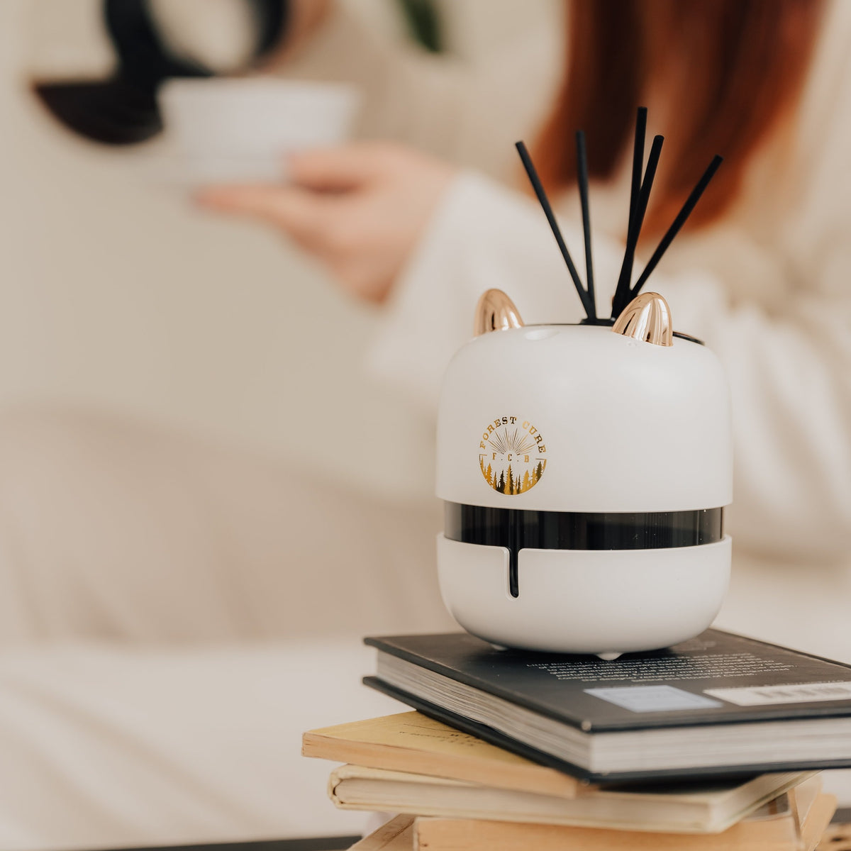 FORESTCURE Fortune Cat Eco Humidifier | Diffuser & Humidifier 2-in-1 ...